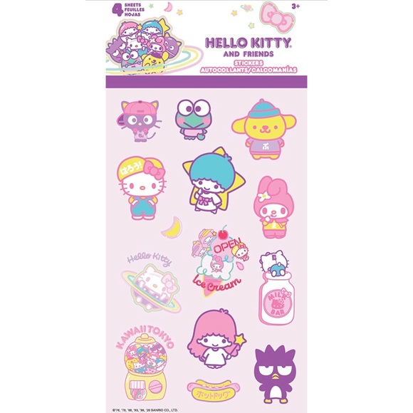 Sanrio | Office | Nwt Hello Kitty And Friends Sanrio Pink Sticker ...